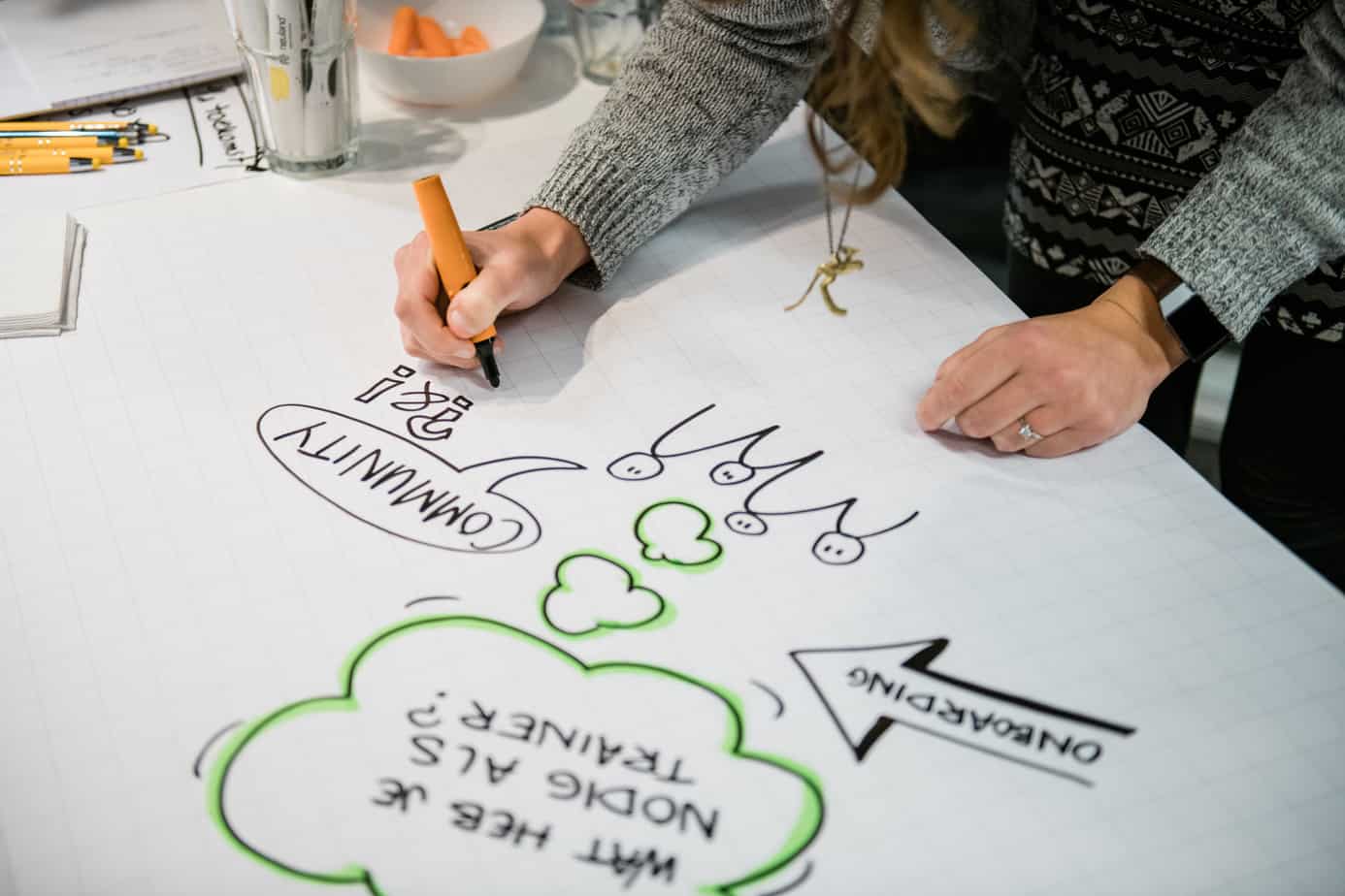 Zakelijk tekenen, visuals van onze trainers - Competence Factory