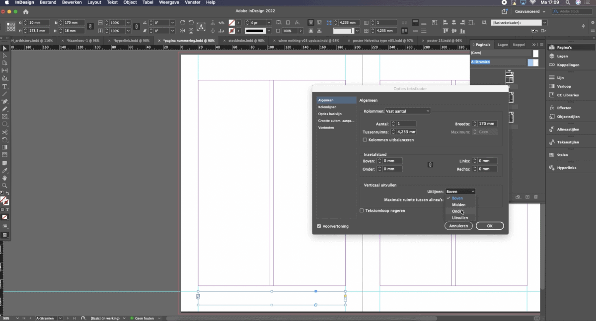 How to: Paginanummering toevoegen in InDesign